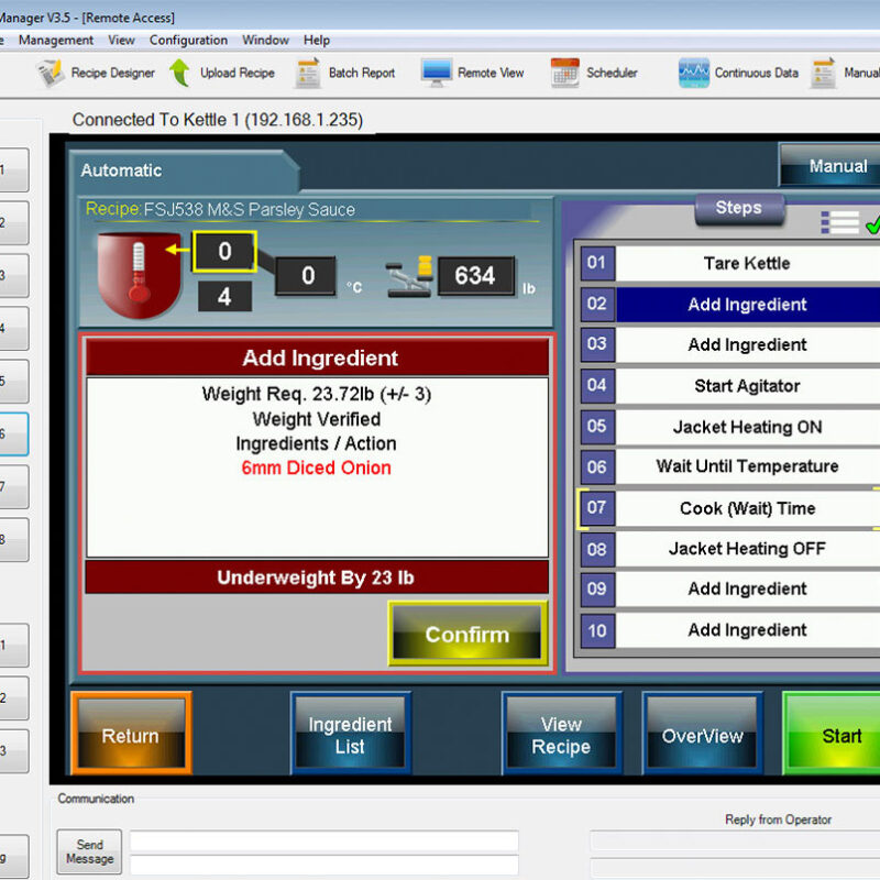 Recipe Control | DC Norris North America